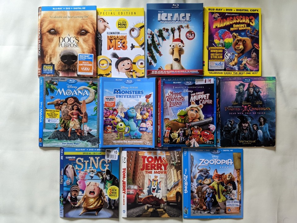 Lot of 11 Disney Bluray Slipcovers/Blu-ray Slip Covers ONLY (No Discs ...