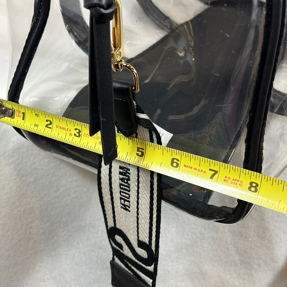 Steve Madden Clear Duffle Black and White Crossbody Shoulder Tote Bag ...