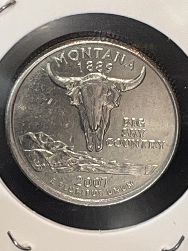 Error Coin🔥Broken Collar🔥2007 Montana Quarter Broad Strike Off Center ...
