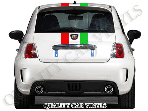 Fiat 500 Italian flag racing stripes graphic decal stickers | eBay