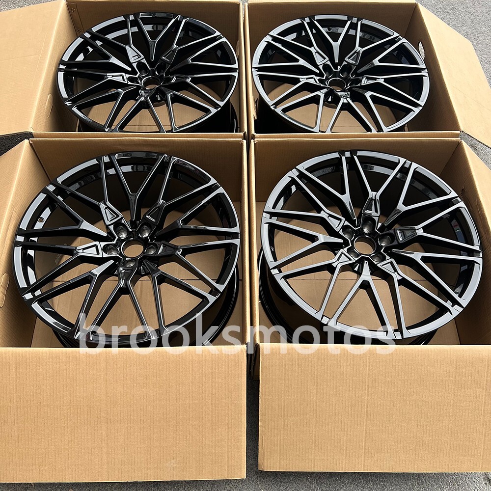 20" GLOSS BLACK STYLE WHEEL RIMS FIT FOR 2019+ BMW G05 X5 2020+ G06 X6 ...