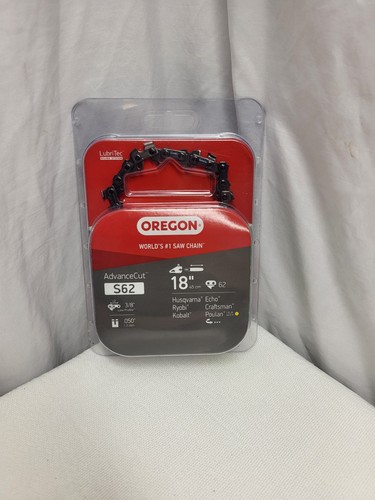OREGON S62 18” Chainsaw Chain AdvanceCut Blade 62DL 3/8” .050” Pitch ...