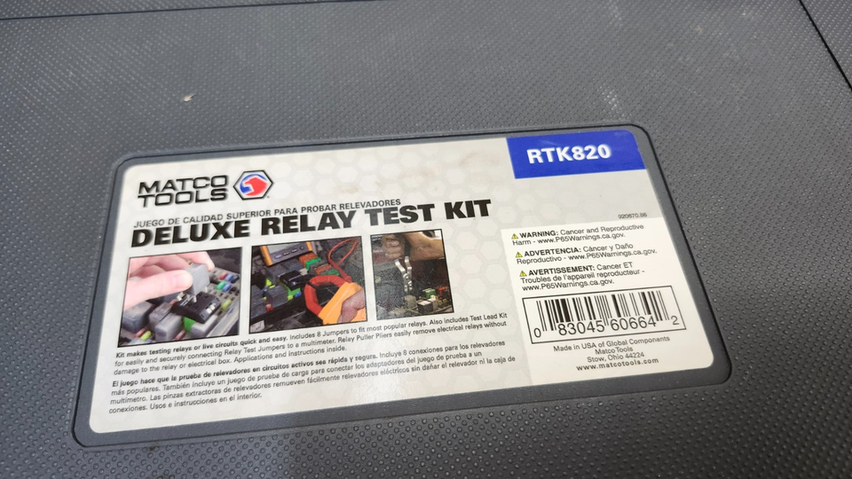 Matco Tools Deluxe Relay Test Kit (RTK820) | eBay