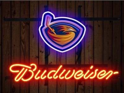 Atlanta Thrashers 20"x16" Neon Sign Lamp Light Real Glass Decor Beer ...