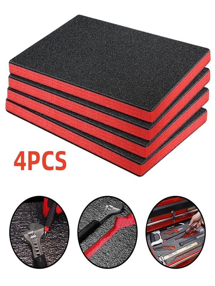 4Pcs/Set Cuttable Polyurethane Foam Pads Foam Sheets Craft Foam Black ...