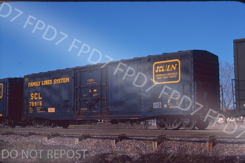 ORIGINAL SLIDE SCL Seaboard Coast Line 50' XL Box Car 79915;Thornton,IL ...