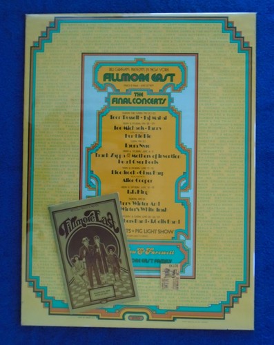 RARE Fillmore East Poster Program & Ticket Stub From The Last Show June ...