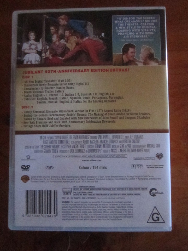 DVD SEVEN BRIDES FOR SEVEN BROTHERS 2 DISC SPECIAL EDITION GREAT ...