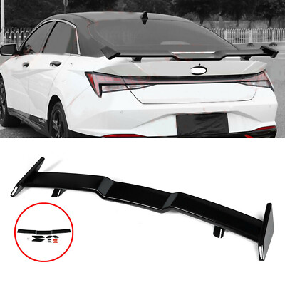 Glossy Black ABS Rear Trunk Spoiler Wing Lip Fit For Hyundai Elantra ...