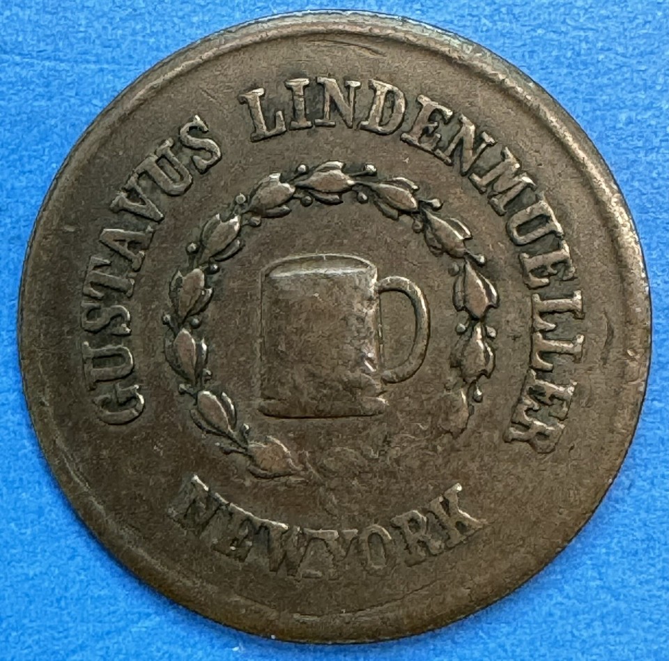 1863 Civil War New York Token - Lindenmueller Beer Mug (#CB02311) | eBay