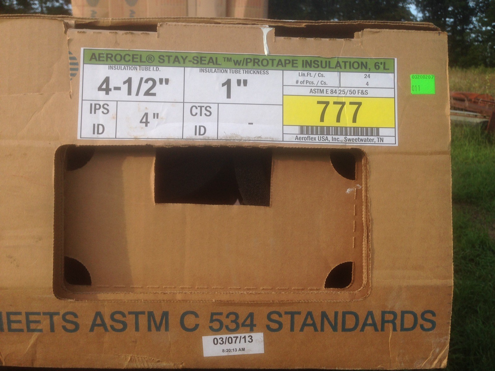 Aeroflex Aerocel pipe and AC tube closed cell insulation 7/8 inch id | eBay