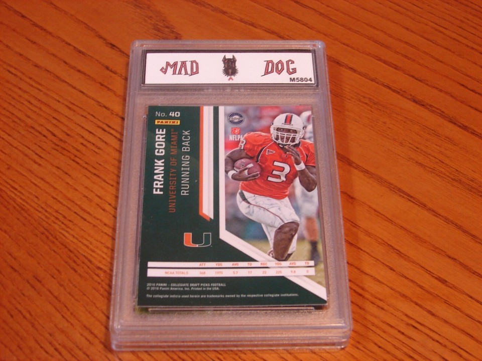 FRANK GORE****2016 Panini PRIZM--DRAFT PICKS----GEM 10***49ers-COLTS ...