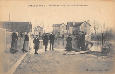 CPA 77 ESBLY / INONDATIONS DE 1910 / RUE DE L'HARMONIE | eBay