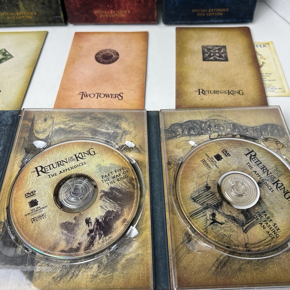 Lord of the Rings: The Motion Picture Trilogy DVD Extended Edition 12 ...