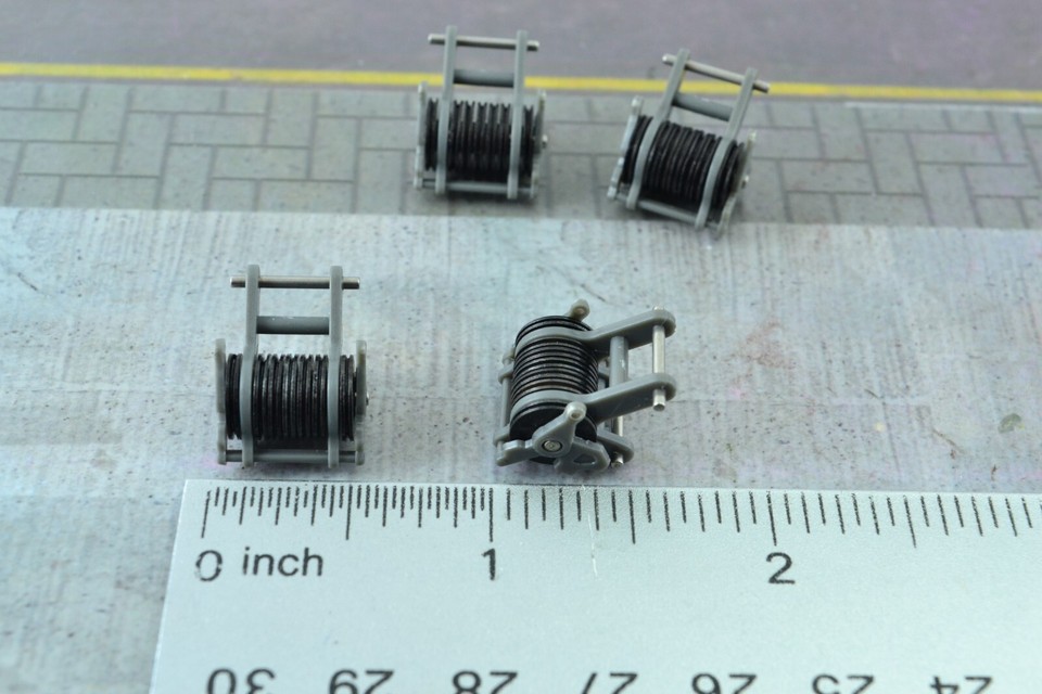 Herpa 4X Liebherr Crane Cable Roller Assembly w/ Metal Sheaves 1:87 HO ...