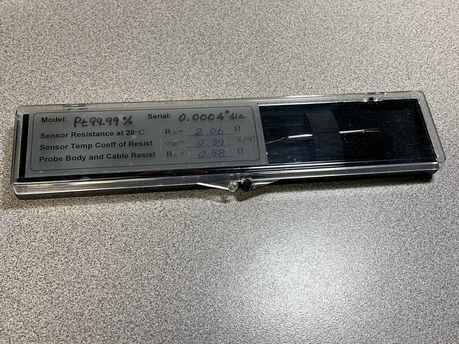 Custom-designed 10 micrometer hot-wire Subminiature Probe for Thermal ...