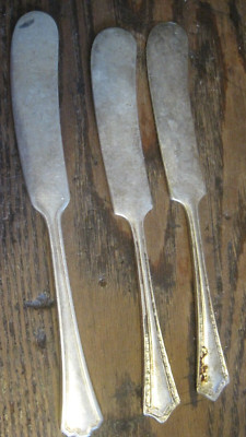 VTG PILGRIM SILVER CO&R.C. CO Silverplate Lot Of 3 Butter Spreaders | eBay