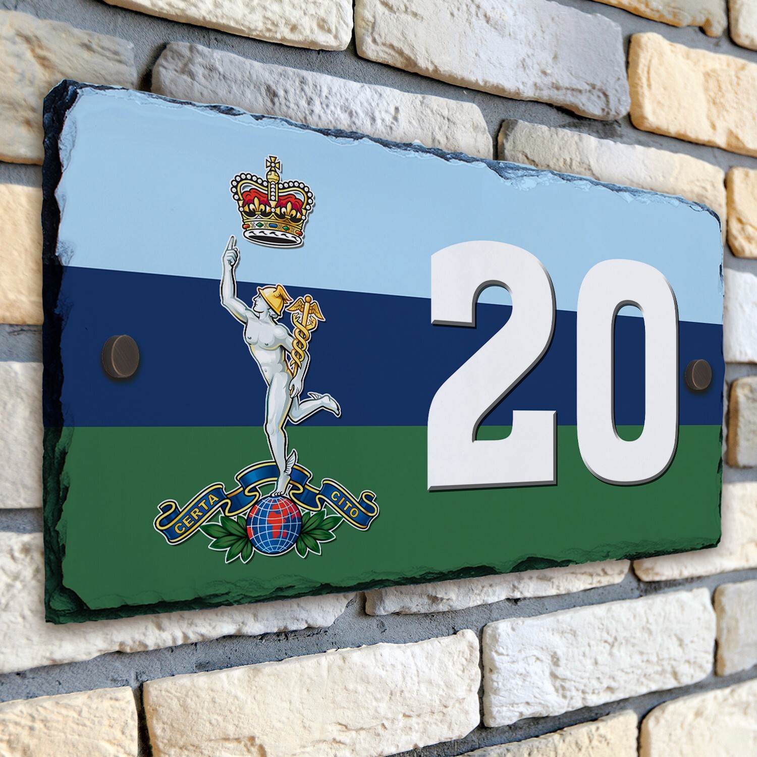 Royal Signals House Number Slate Custom Military Door Plaque ...
