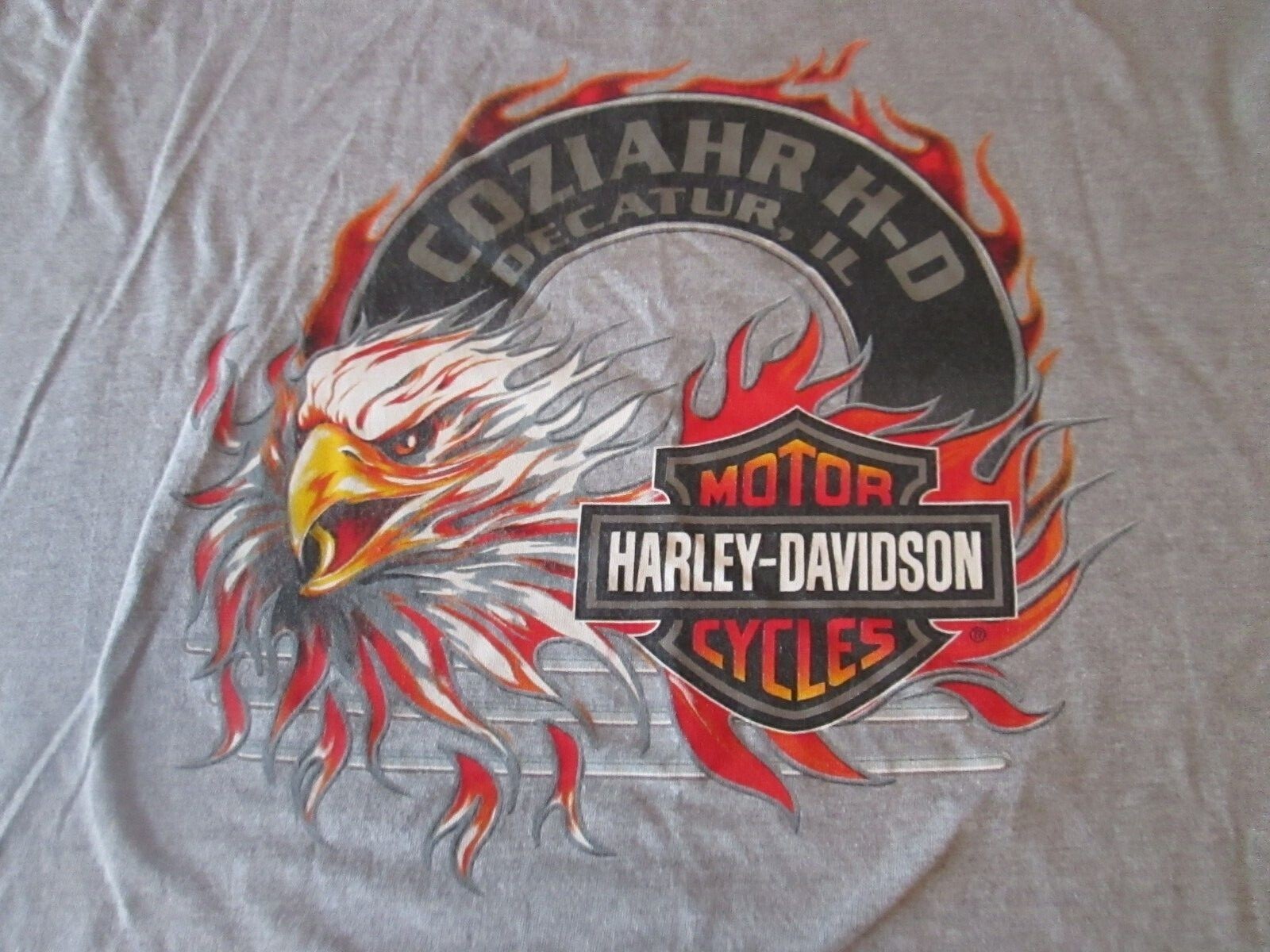 2004 HARLEY DAVIDSON Coziahr Decatur IL Long Sleeve T-Shirt 2XL Gray ...