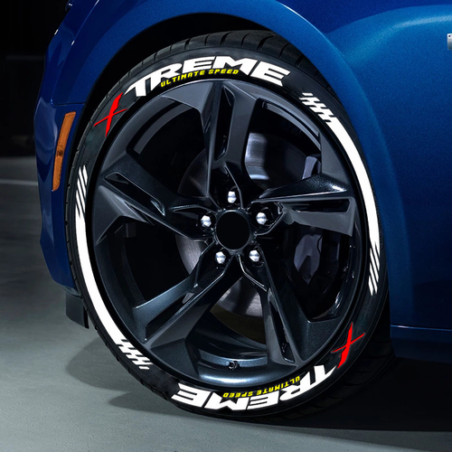 Permanent Tire Lettering Sticker XTREME 1.25" 15"-24" Rubber Tyre ...