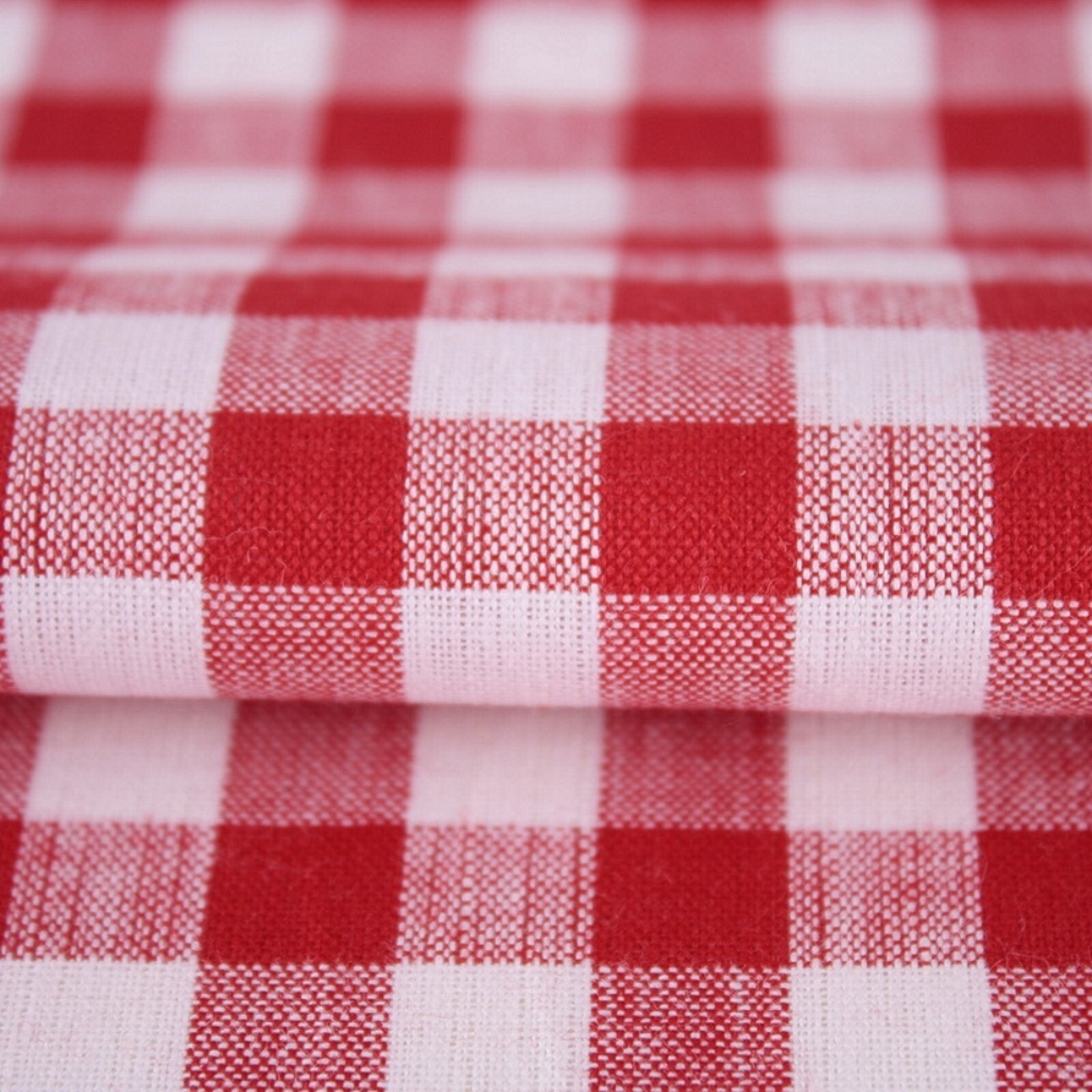 Stoff Meterware Vichy Karo 1x1 cm Rot kariert Karomuster Karostoff Deko ...