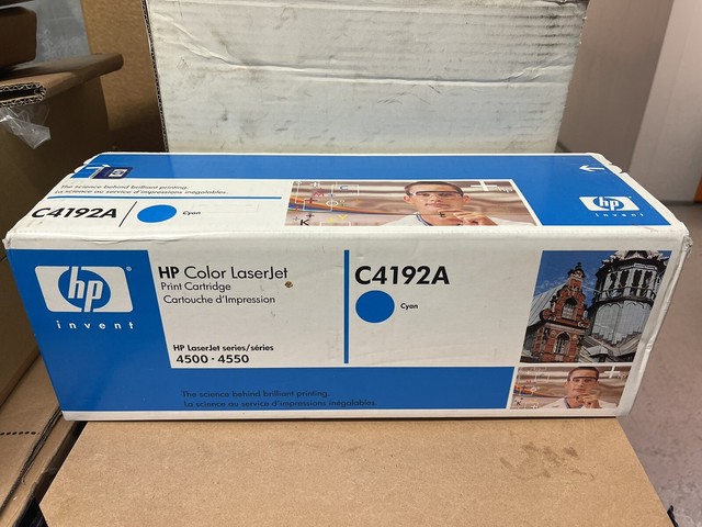 Genuine 2x HP C4192A Cyan Toner Cartridges LaserJet 4500 VAT Inc for ...