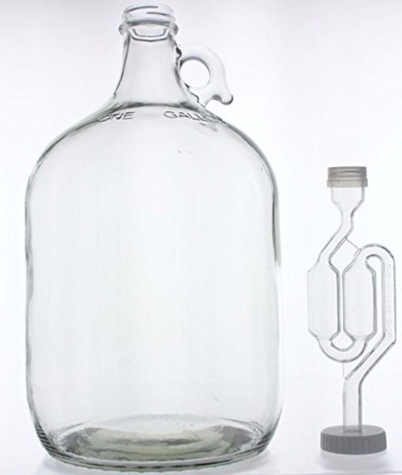 Glass Fermenting Jug Carboy Fermenter Home Wine Beer Making Gallon ...