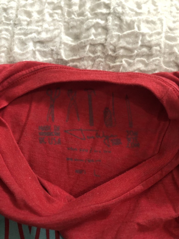 JON WYE MATH CAT MAN MEN CASUAL SHORT SLEEVE 100% COTTON T SHIRT SZ L ...