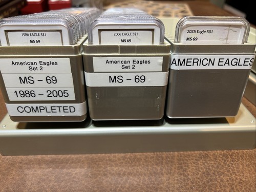 1986-2025 American Silver Eagle 41-Coin Set NGC MS69 (Type 1 & 2) | eBay