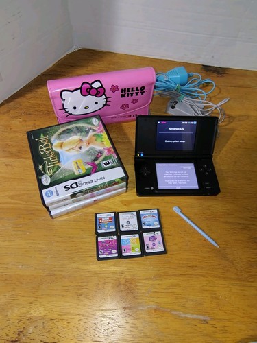 Nintendo DSi Girl LOT_TESTED Hello Kitty Case&Chargers 9 Games WOW ...