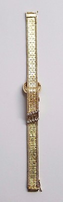 VINTAGE 14 KARAT YELLOW GOLD AND DIAMOND BERLIS LADIES WATCH / BRACELET ...
