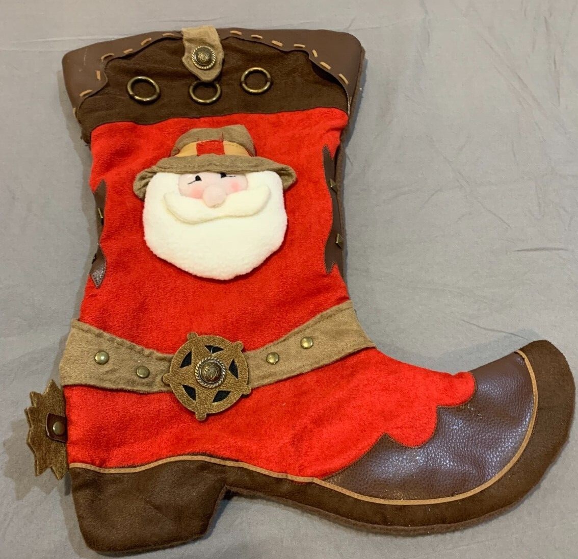 Christmas Stocking Cowboy Boot Santa Claus Country Christmas | eBay