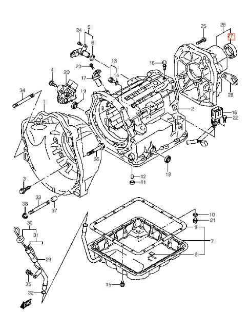 Extension case oil seal Suzuki genuine parts for Jimny JB23W 24780 ...