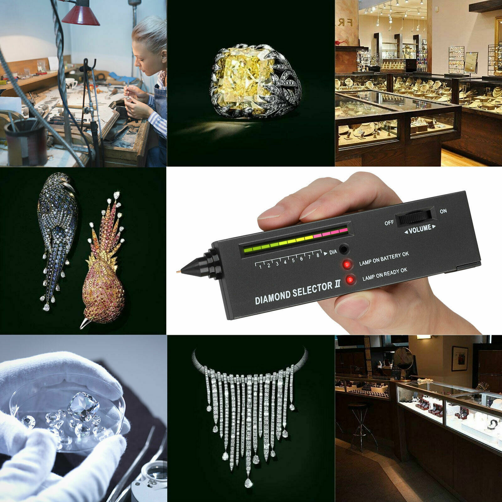 Portable Diamond Tester Selector Illuminated Jewelry Gemstone Testing ...