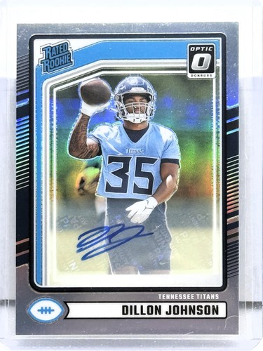 Dillon Johnson Rated Rookie Donruss #399 Optic Preview Autograph Silver! RARE! | eBay