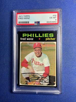 1971 TOPPS FRED WENZ # 92 PSA 6 *** Just Graded*** | eBay