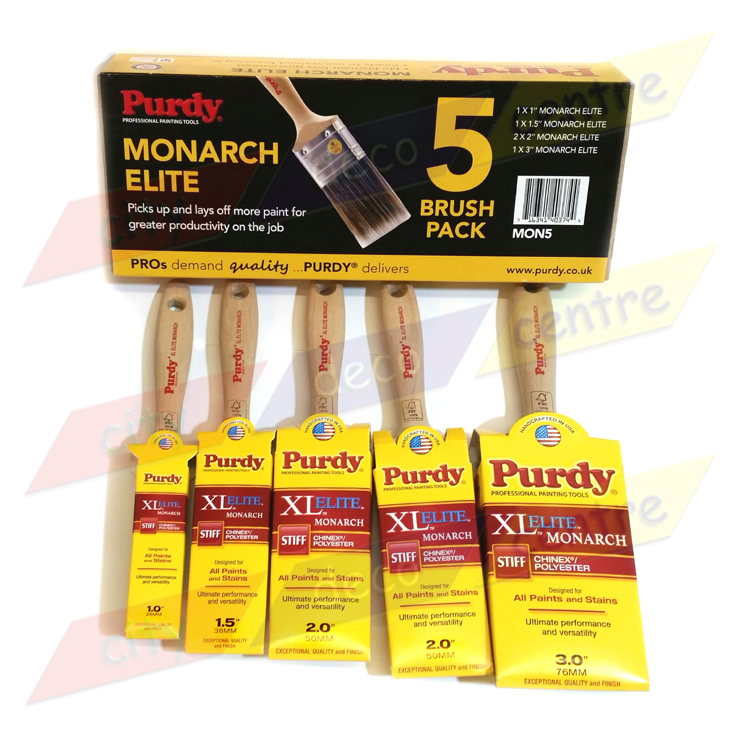 Purdy Paint Brush Monarch Set MON1 MON5 ME3X2 PEX23 ME3PEDUO MON23 ...