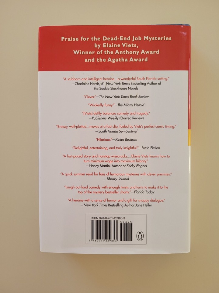 BOARD STIFF DEAD-END JOB MYSTERY By Elaine Viets Hardcover Book ...