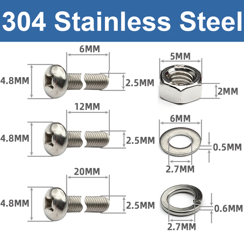 M2.5 Bolts Nuts & Washers | eBay