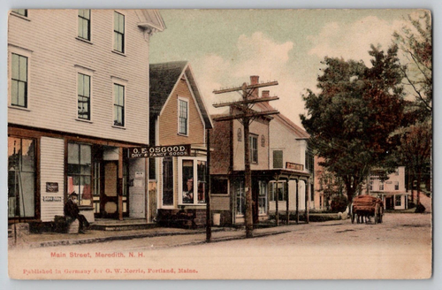 1906 Meredith NH Main Street View Osgood Vintage Antique UDB Postcard ...