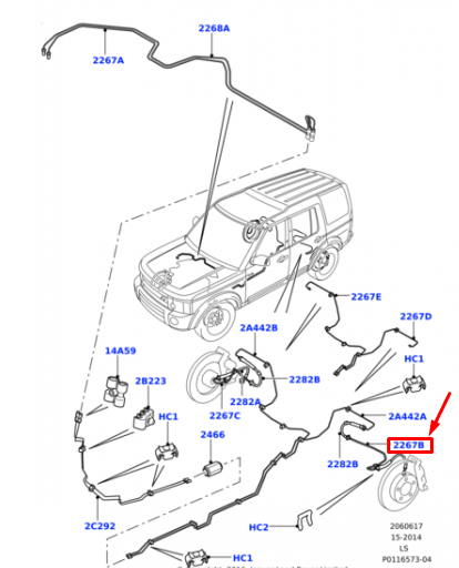 Genuine Land Rover Discovery 3 - 4 LH Rear Brake Pipe LR021678 ...