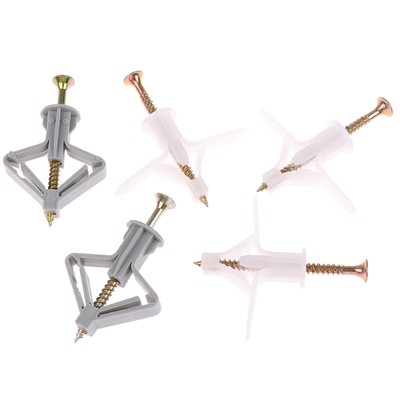20Pcs Expansion Drywall Anchor Kit With Screws Self Drilling Wall Home ...
