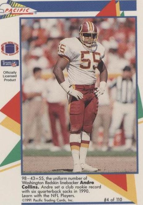 Las mejores ofertas en 1991 Pacific Flash Cards Andre Collins #4 | eBay