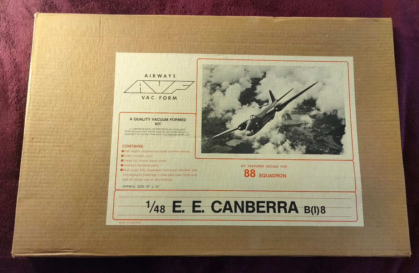 Airways Vac Form 1:48 E.E. Canberra B(I)8 Model Kit B(I). *COMPLETE & UNSTARTED* | eBay UK