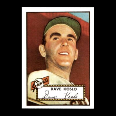 Dave Koslo 1983 Topps 1952 Reprint Series New York Giants #336 NM+ Pack ...