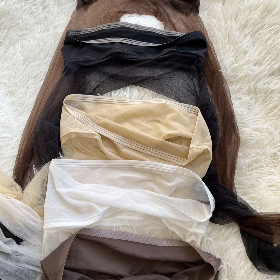 Ultra Sheer 0.1D High Waist Pantyhose Women Reinforced Waist Stockings ...