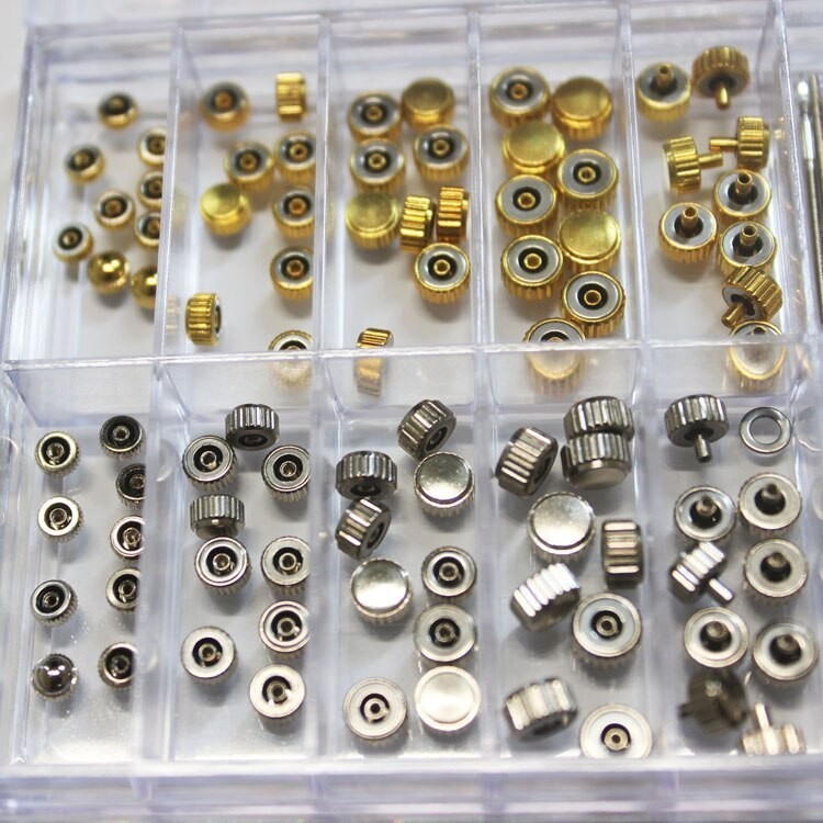 Waterproof Crown Winding Stem Parts Manual Mechanical Watch Crowns Axis ...
