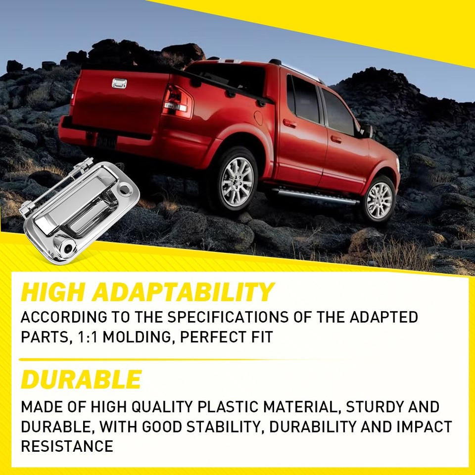 Tailgate Door Handle Exterior w/ Camera & Cable For 2004-2014 Ford F ...