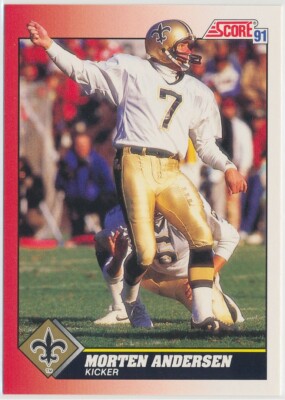 1991 Score Football - Morten Anderson - New Orleans Saints - Base ...