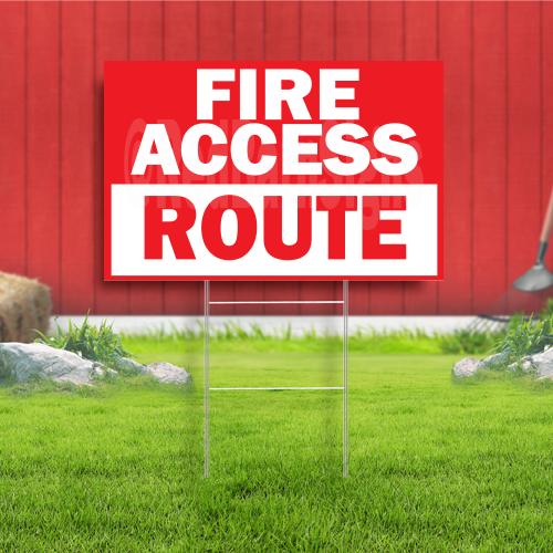 Fire Access Route Indoor Outdoor Yard Sign | eBay